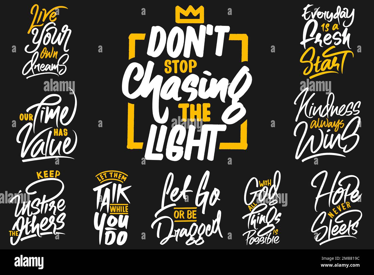 MOTIVATIONAL TYPOGRAPHY QUOTES BUNDLE VOL. 9 Stock Vector Image & Art ...