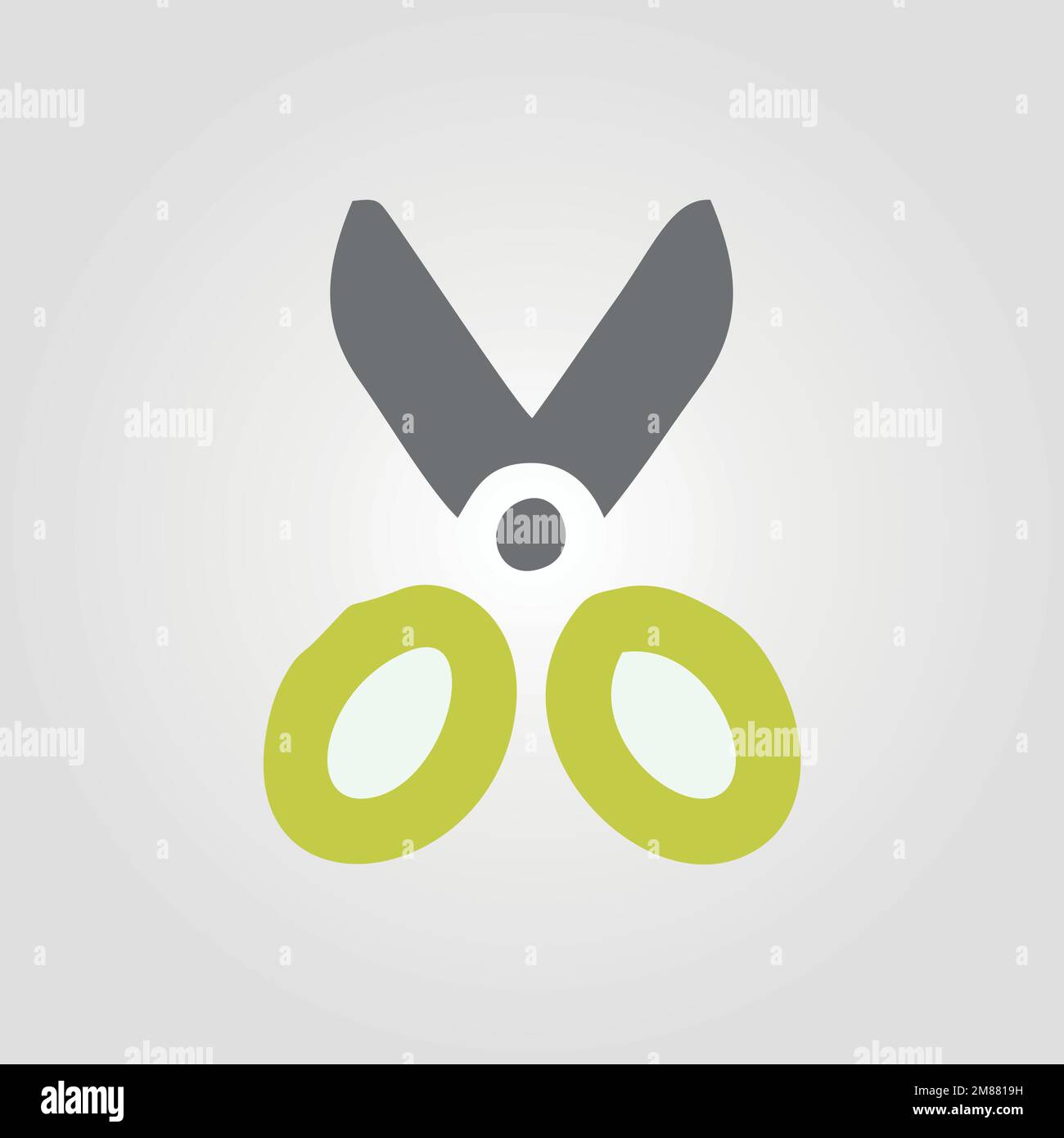 slotted common blade scissors construction and renovation tool icon ...