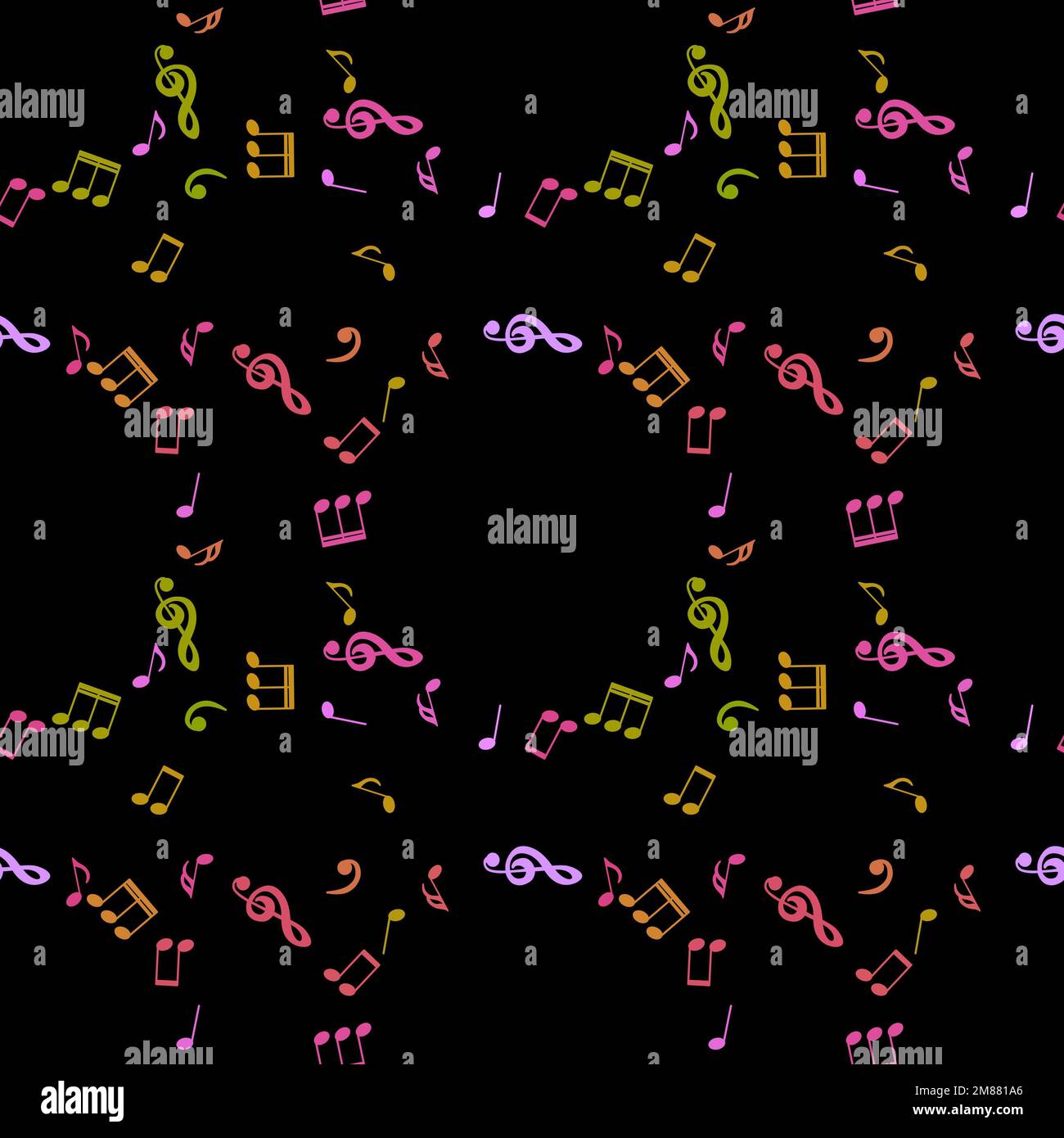 Cartoon seamless music notes pattern for wrapping paper and kids ...