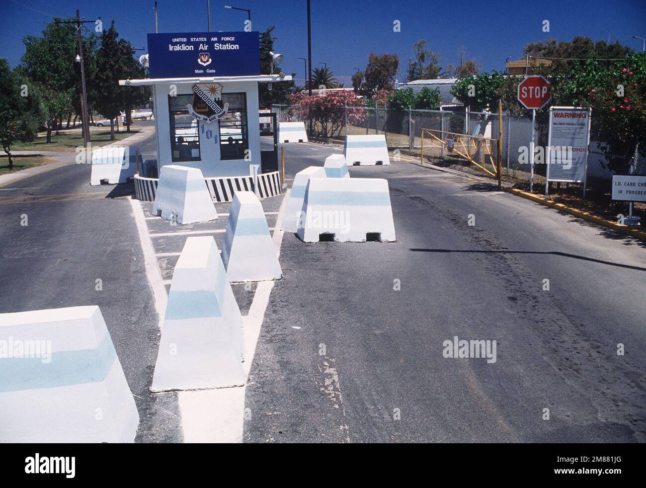 A view of the air station's front gate. Base: Iraklion Air Station ...
