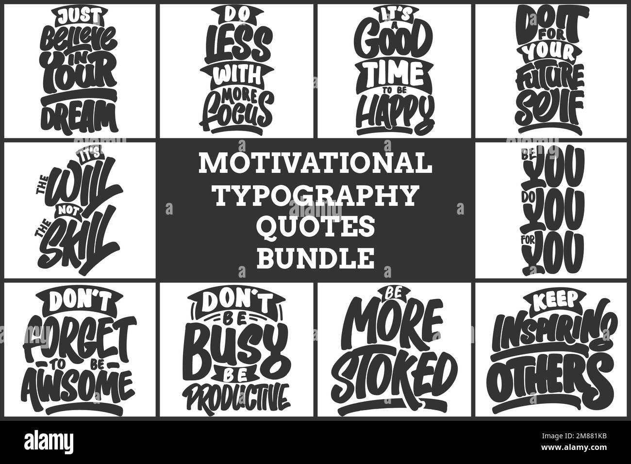 MOTIVATIONAL TYPOGRAPHY QUOTES BUNDLE VOL. 17 Stock Vector Image & Art ...