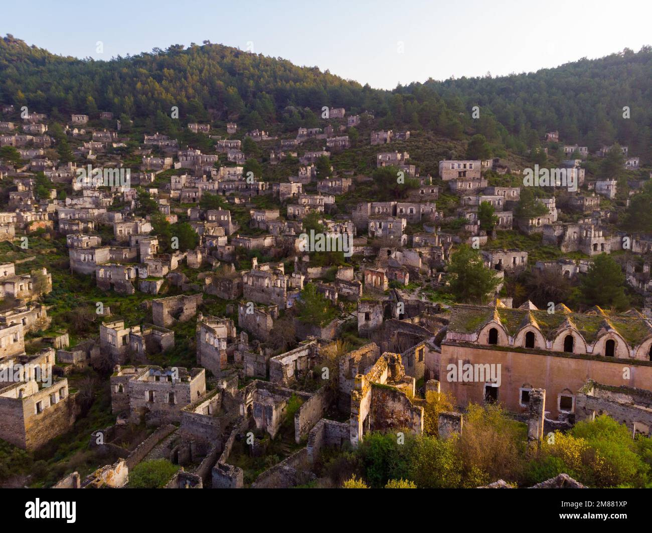 ghost town of Kayakoy in Turkey Stock Photo - Alamy