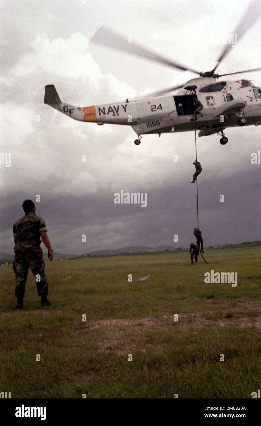 US Navy Sea-Air-Land (SEAL) team members and their Brazilian ...