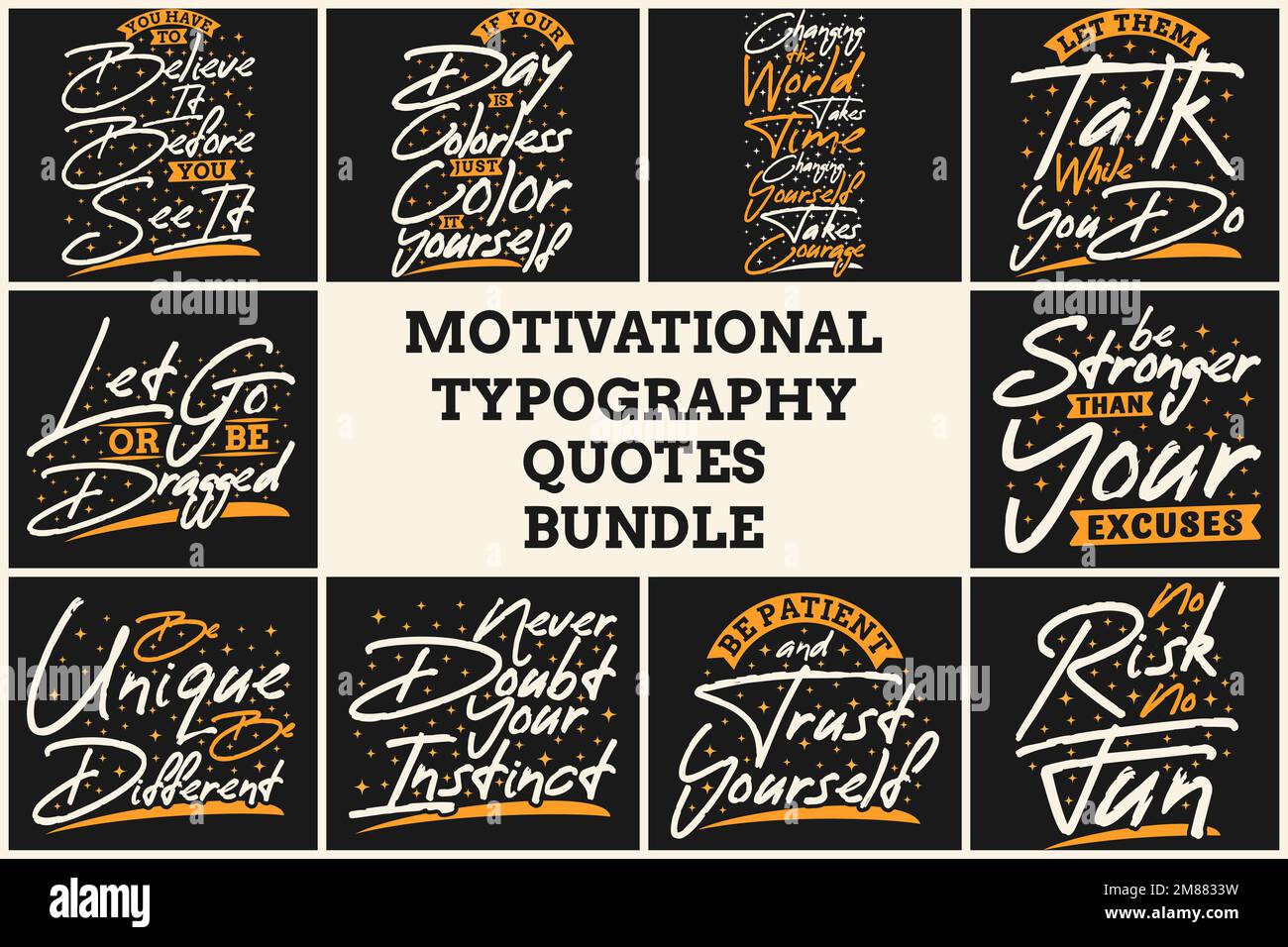 MOTIVATIONAL TYPOGRAPHY QUOTES BUNDLE VOL. 8 Stock Vector Image & Art ...
