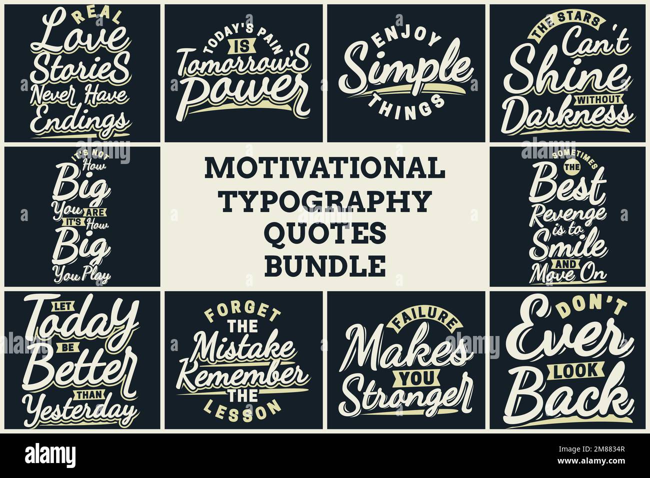 MOTIVATIONAL TYPOGRAPHY QUOTES BUNDLE VOL. 6 Stock Vector Image & Art ...