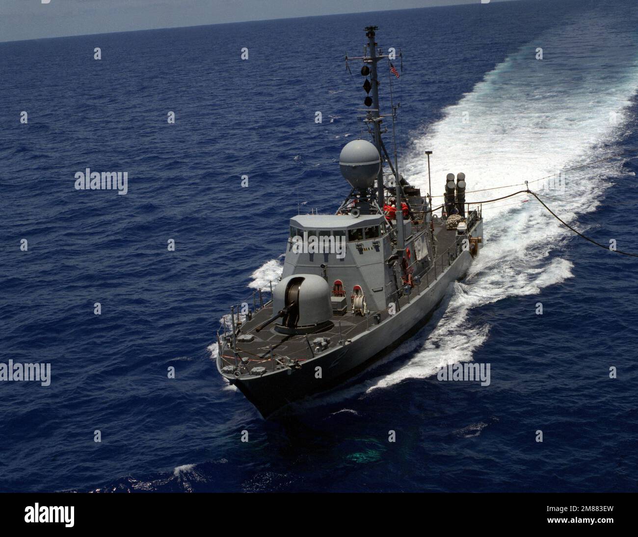 A port bow view of the patrol combatant-missile (hydrofoil) USS ...