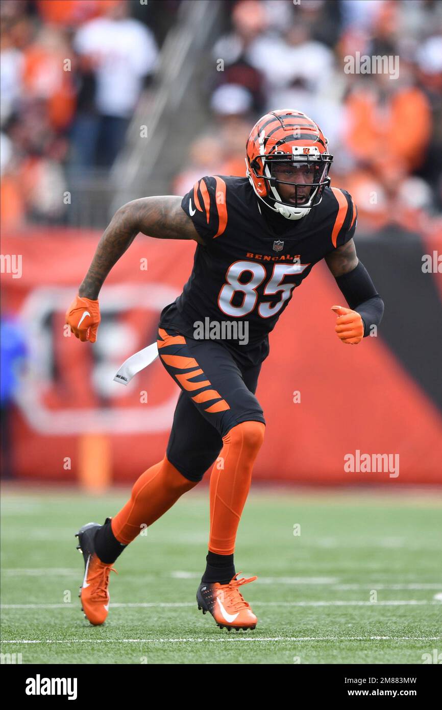 Cincinnati Bengals wide receiver Tee Higgins (85) runs for the play ...