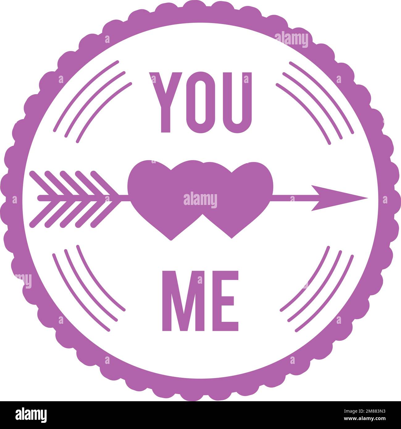 Love postal stamp. Decorative romantic letter mark isolated on white ...