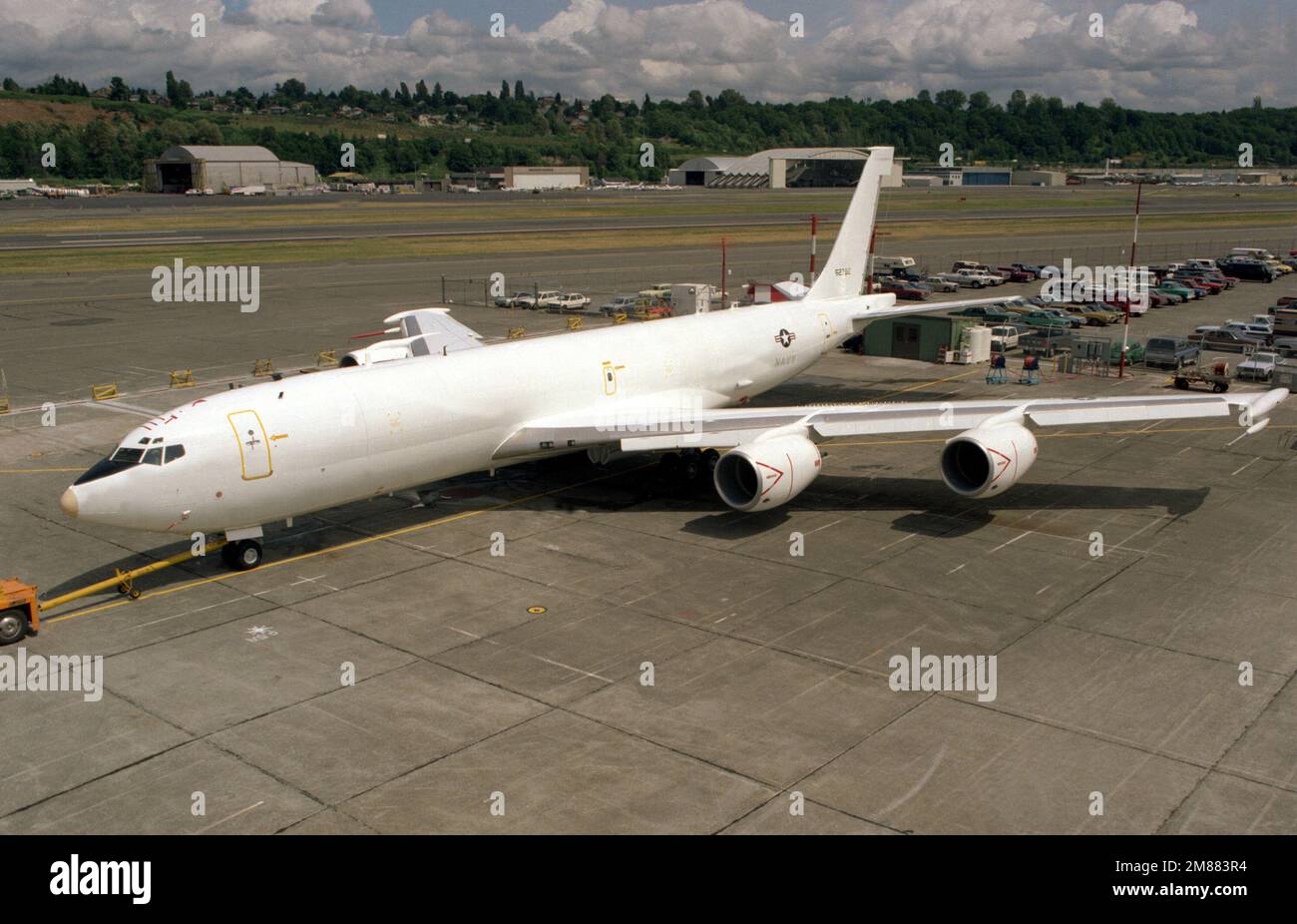 A left front view of the advanced E-6A TACAMO (take charge and move out ...
