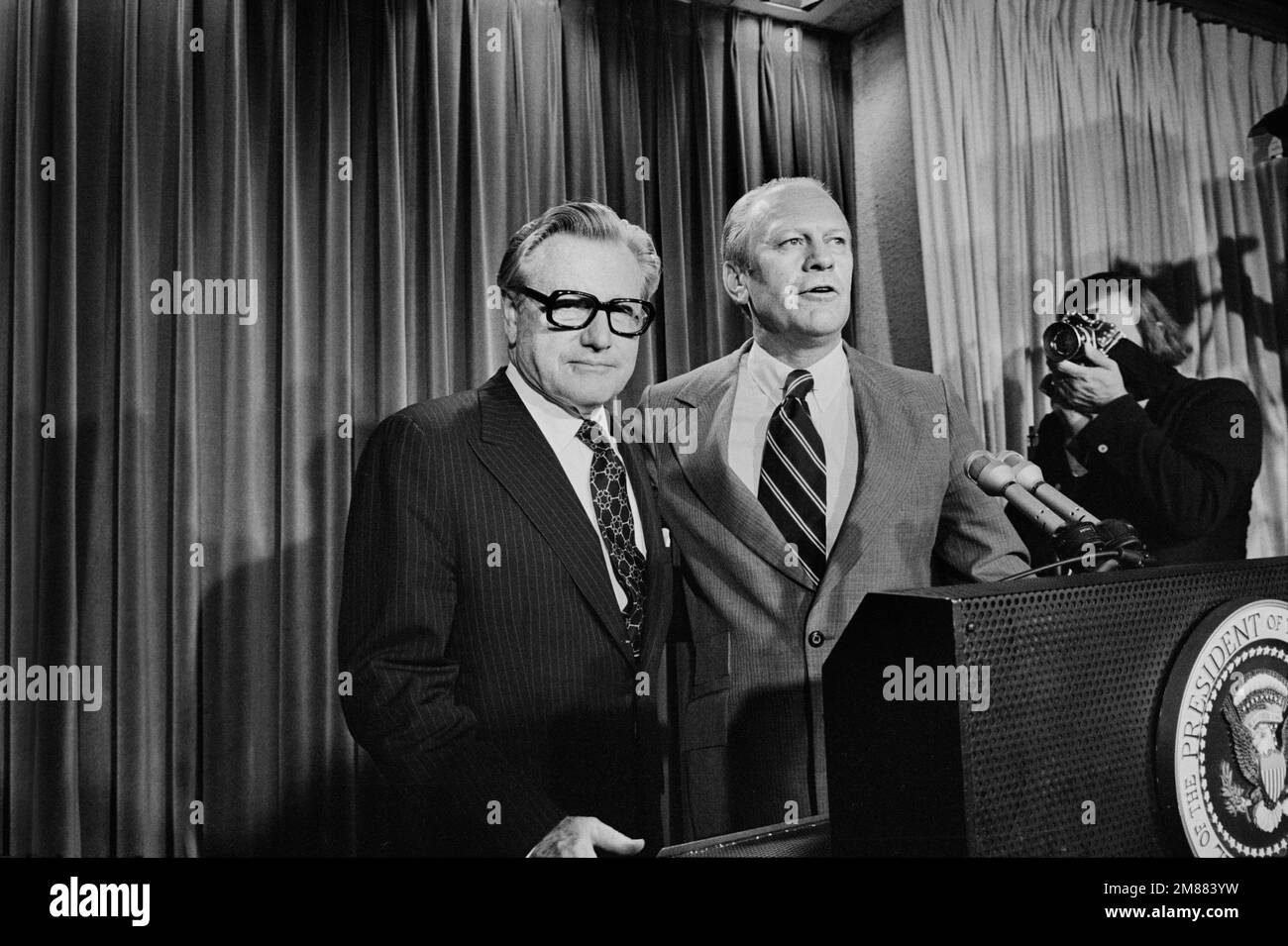 U.S. President Gerald Ford announcing U.S. Vice Presidential Nominee ...