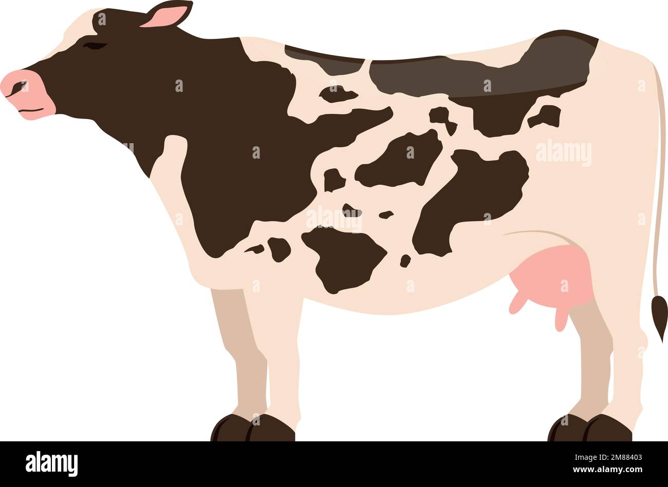 Farm cow icon. Cartoon cattle symbol. Livestock sign Stock Vector Image ...