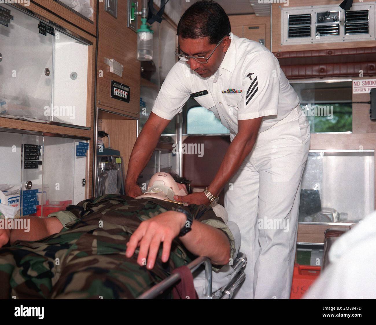While on duty at the station hospital, Hospital Corpsman Joshua Alvarez ...