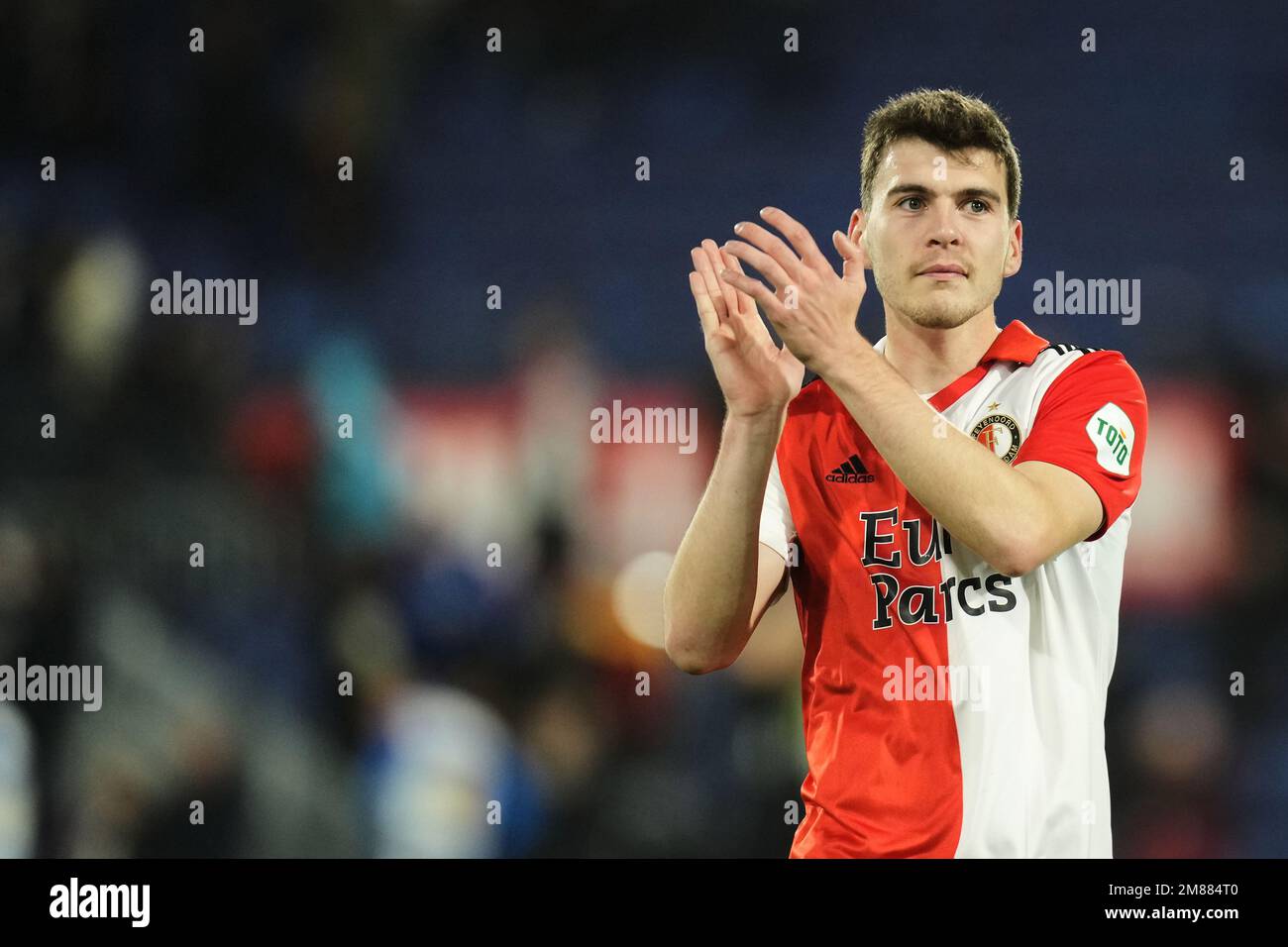 Rotterdam - 12 January 2023, Rotterdam - Jacob Rasmussen of Feyenoord ...