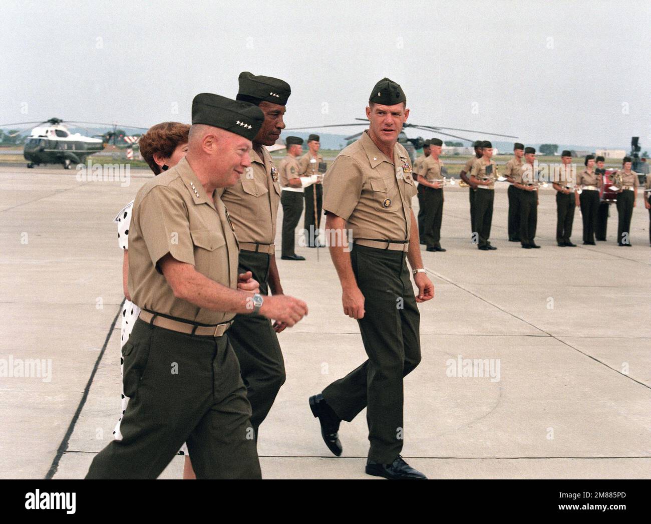 Commandant of the Marine Corps, General Alfred M. Gray, foreground, and ...