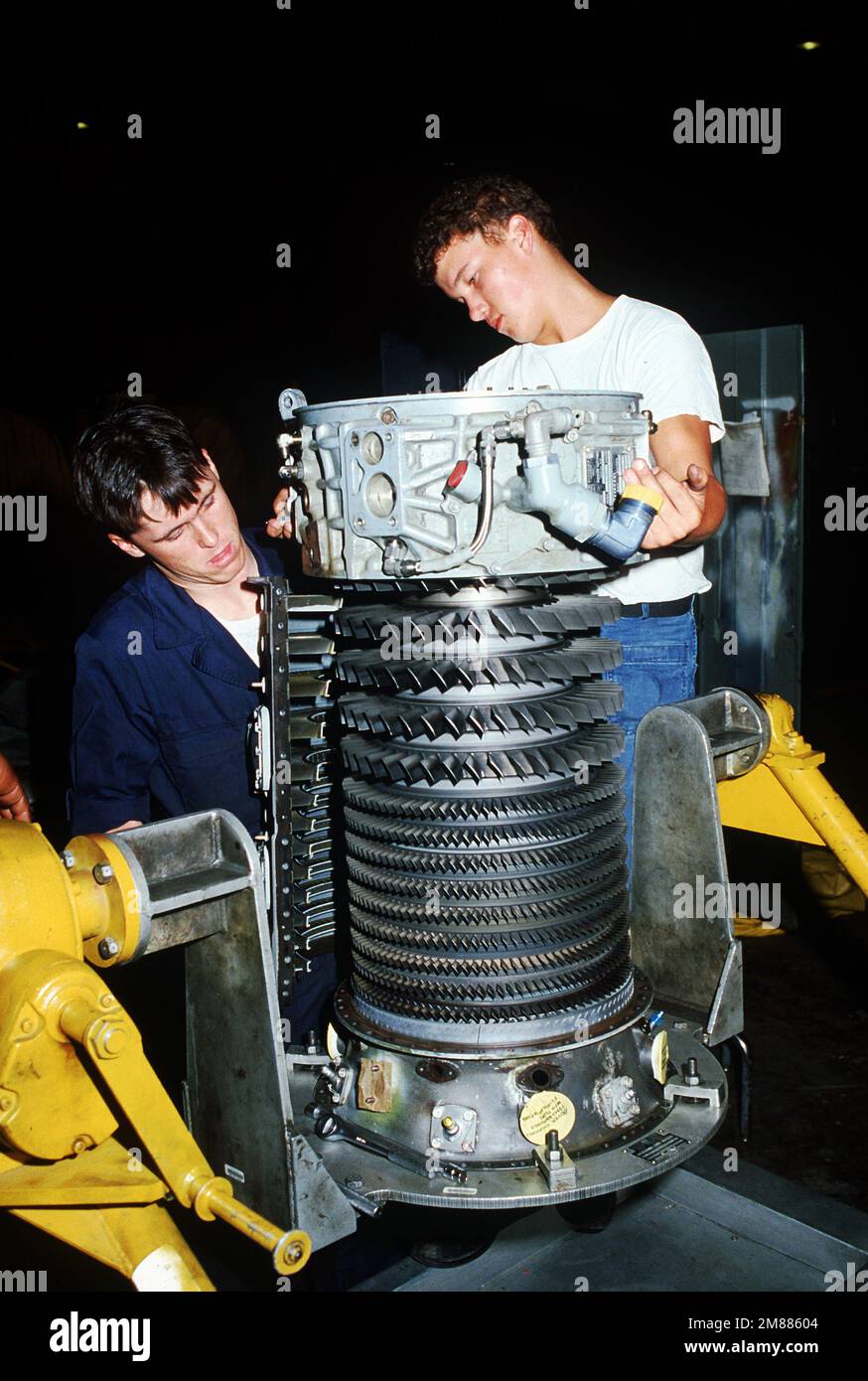 Aviation Machinist's Mate 2nd Class K. Darkins, left, and Aviation ...