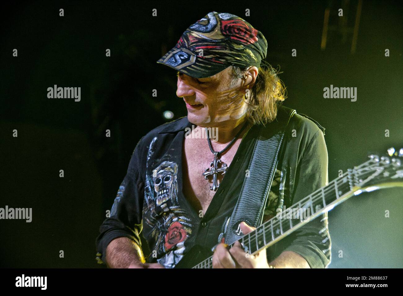 Matthias Jabs, lead-guitarist of the German rock band Scorpions. Lisbon ...