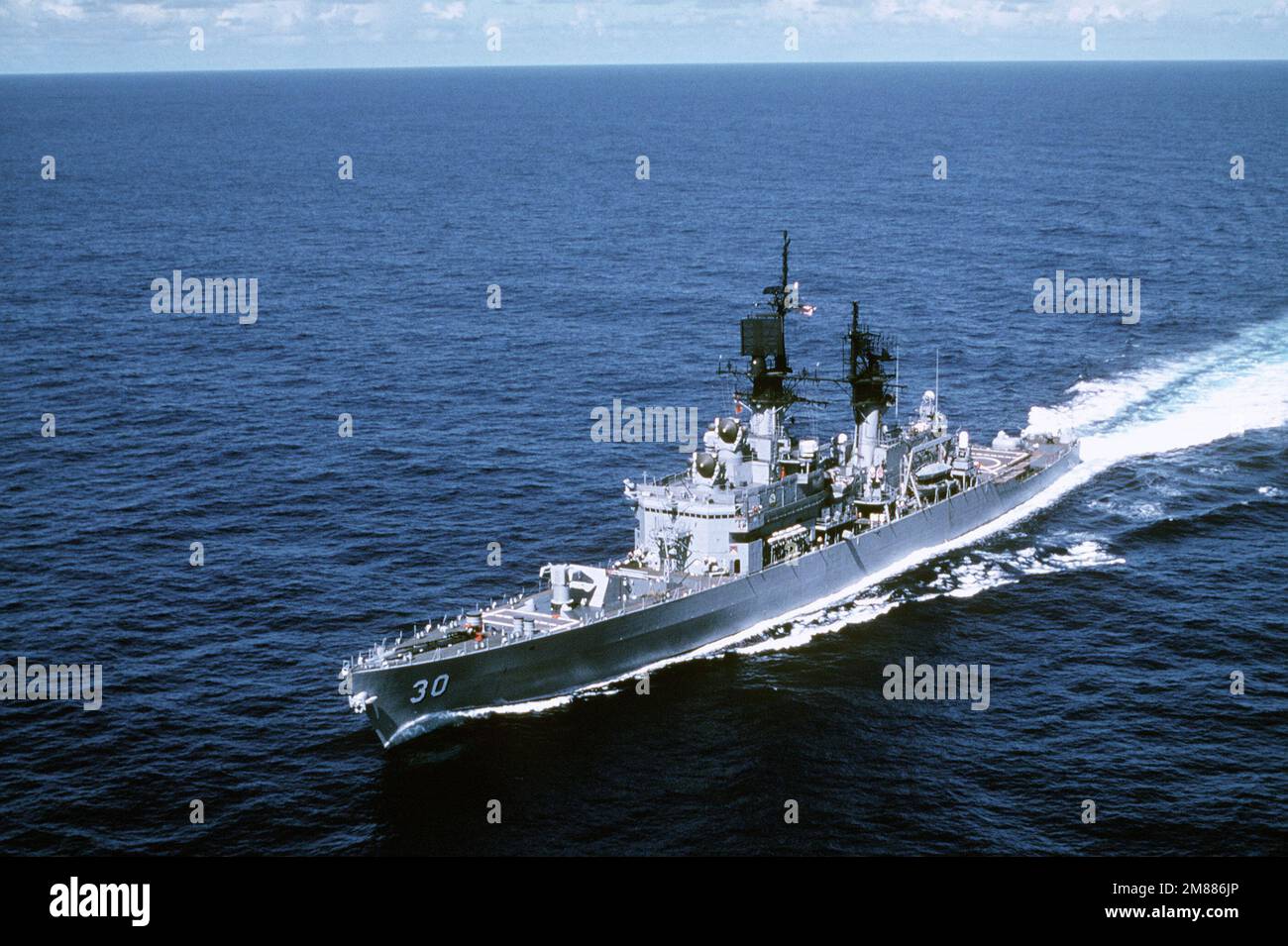 A port bow view of the guided missile cruiser USS HORNE (CG-30 ...