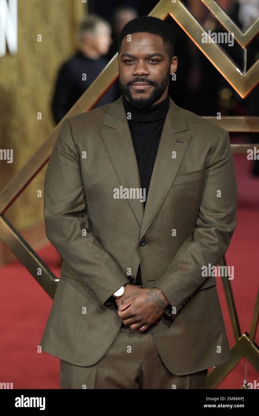 Jovan Adepo poses for photographers upon arrival at the premiere of the ...
