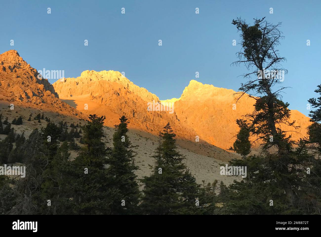 Sunset at Emli Valley and Emli Forest on Aladaglar National Park in ...