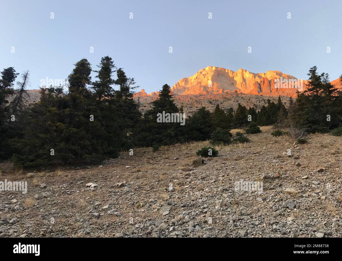 Sunset at Emli Valley and Emli Forest on Aladaglar National Park in ...
