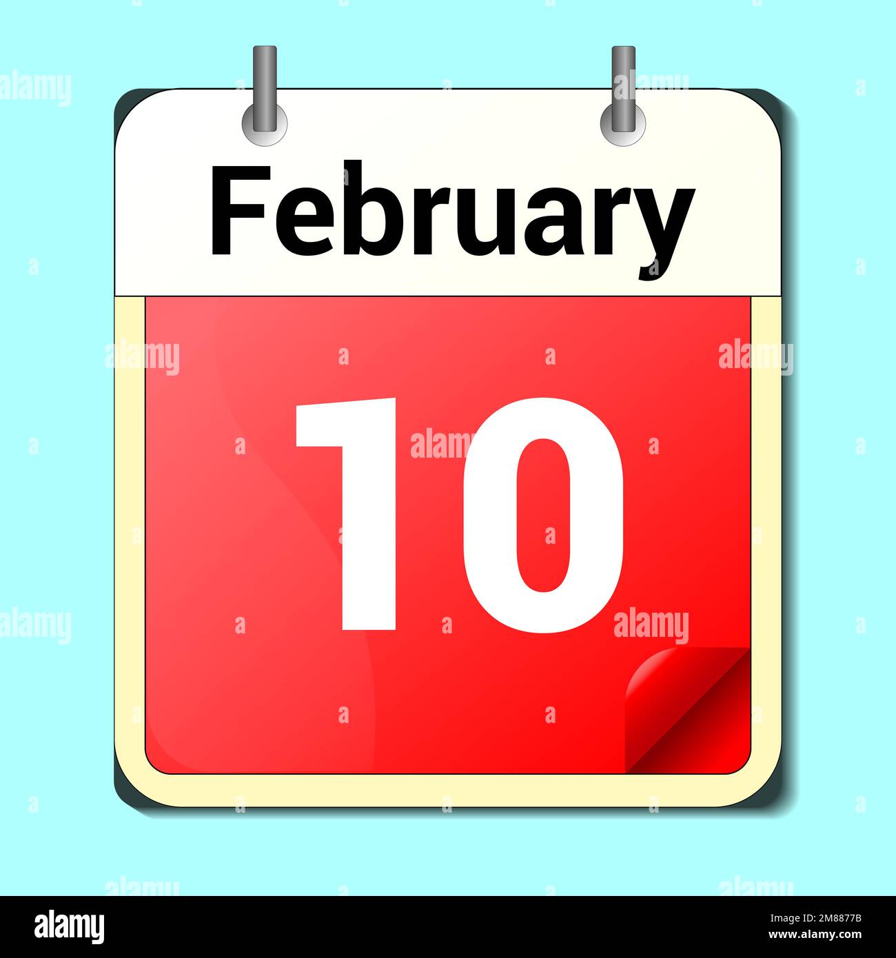 day on the calendar, vector image format, February 10 Stock Vector ...