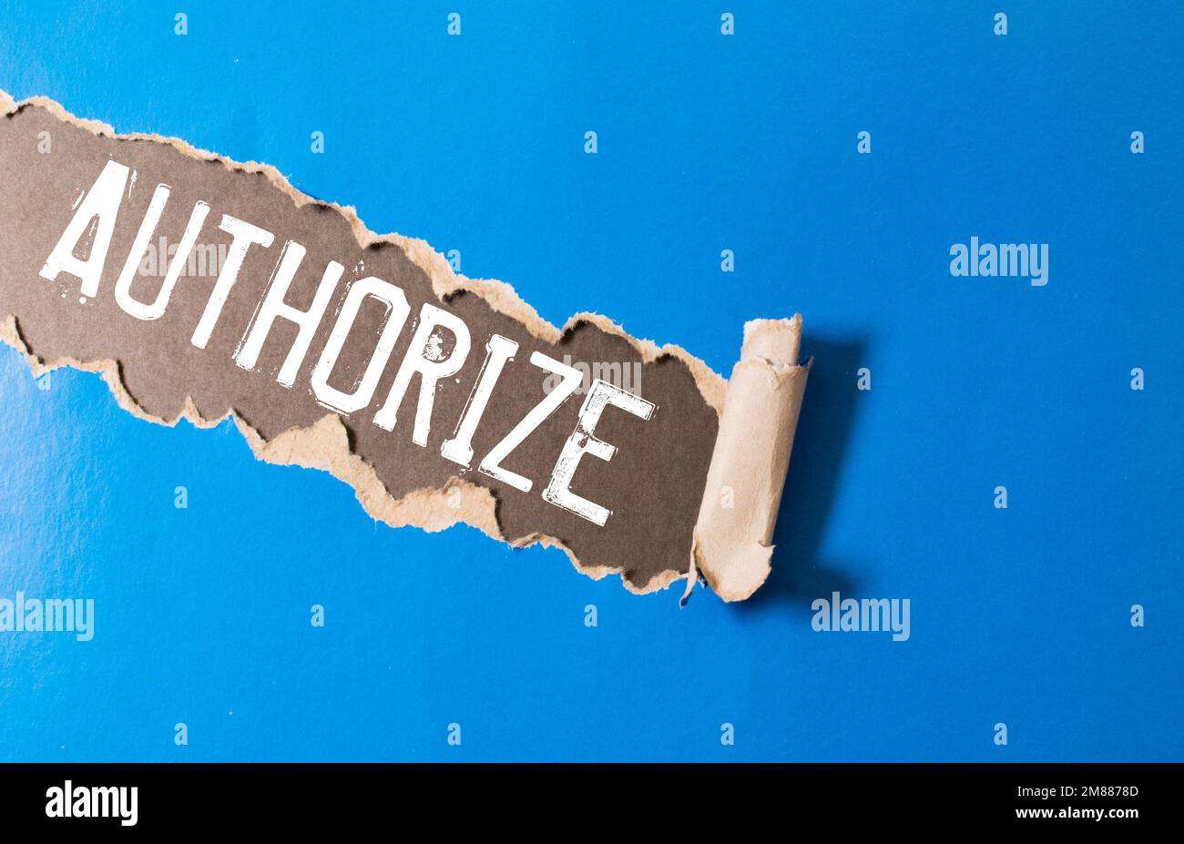 the word authorized is written a white sheet of paper which lies on a ...