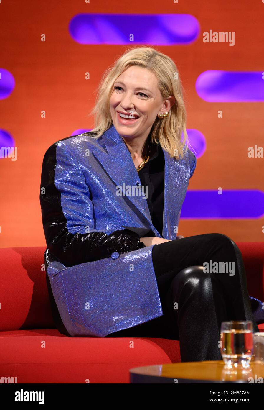 EDITORIAL USE ONLY Cate Blanchett during the filming for the Graham ...