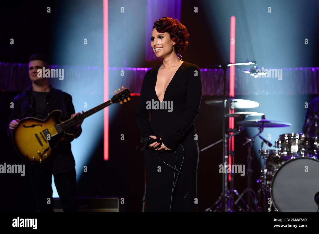 EDITORIAL USE ONLY RAYE during the filming for the Graham Norton Show ...