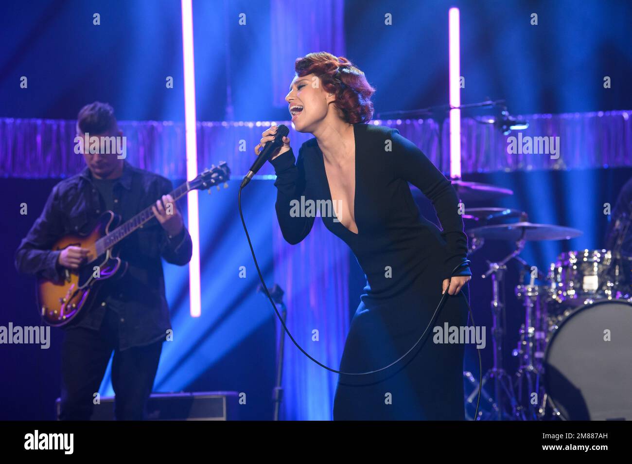 EDITORIAL USE ONLY RAYE during the filming for the Graham Norton Show ...