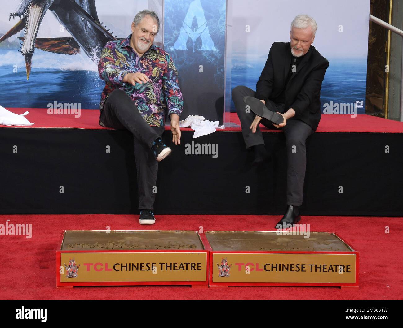 (L-R) Jon Landau and James Cameron at the Jon Landau and James Cameron ...