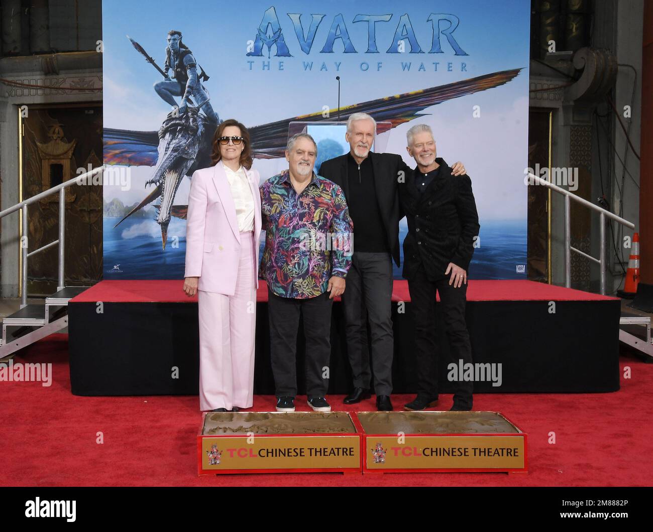 Los Angeles, USA. 12th Jan, 2023. (L-R) Sigourney Weaver, Jon Landau ...