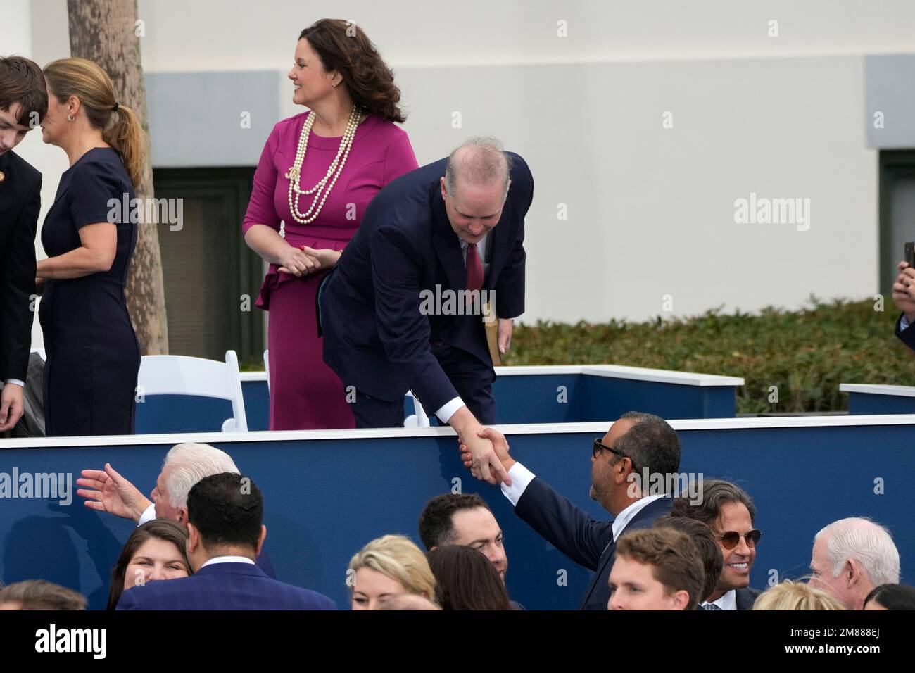Florida Commissioner of Agriculture-elect Wilton Simpson shakes hands ...