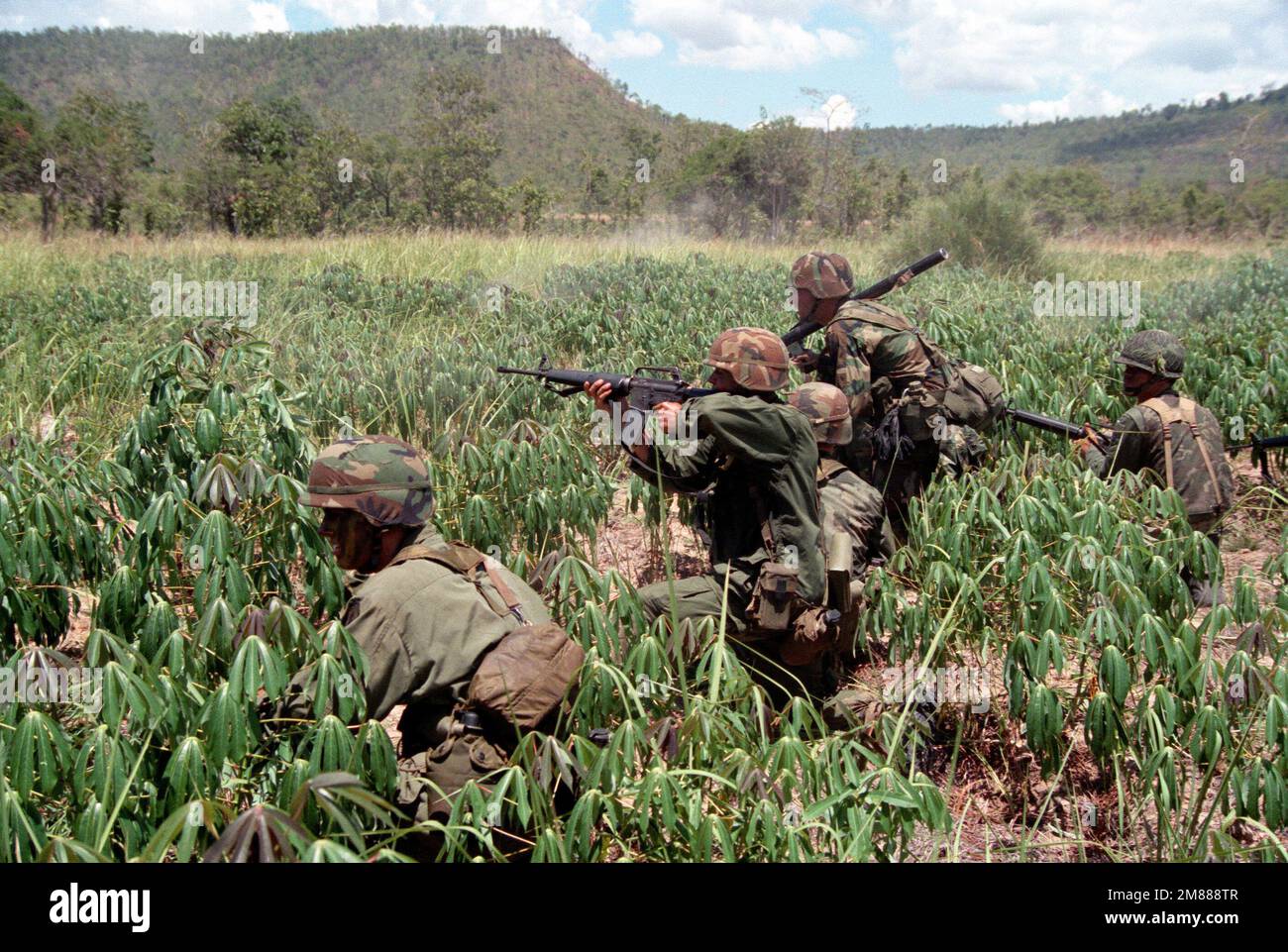 Members of the 4th Bn., 22nd Inf., 25th Inf. Div. (Light), maintain ...