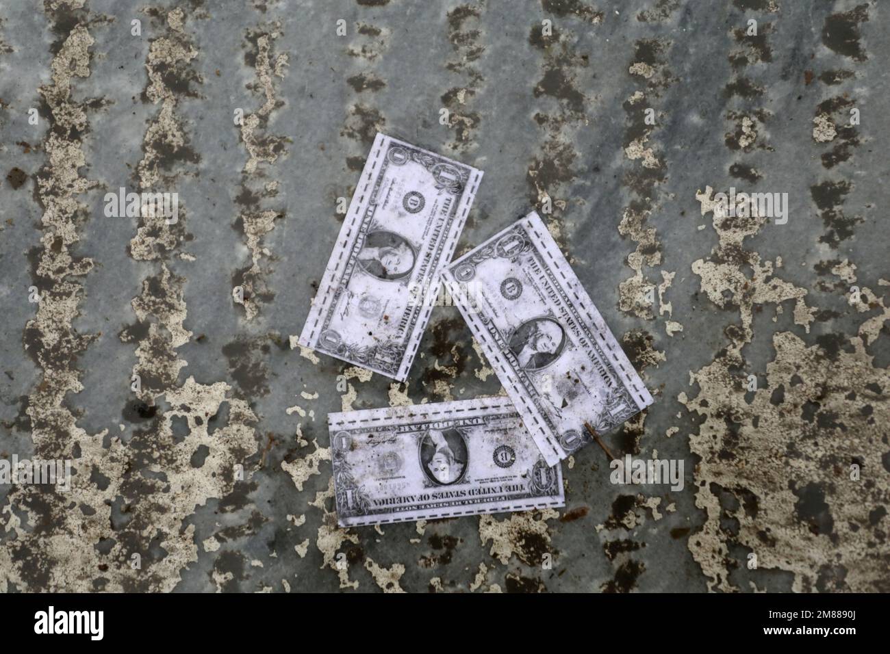 Tehran, Tehran, Iran. 11th Jan, 2023. Printed U.S. dollar banknotes lay ...