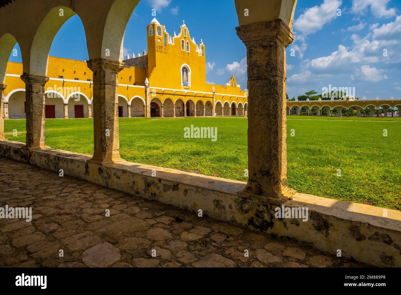 The San Antonio franciscan monastery at the city of Izamal in Yucatan ...