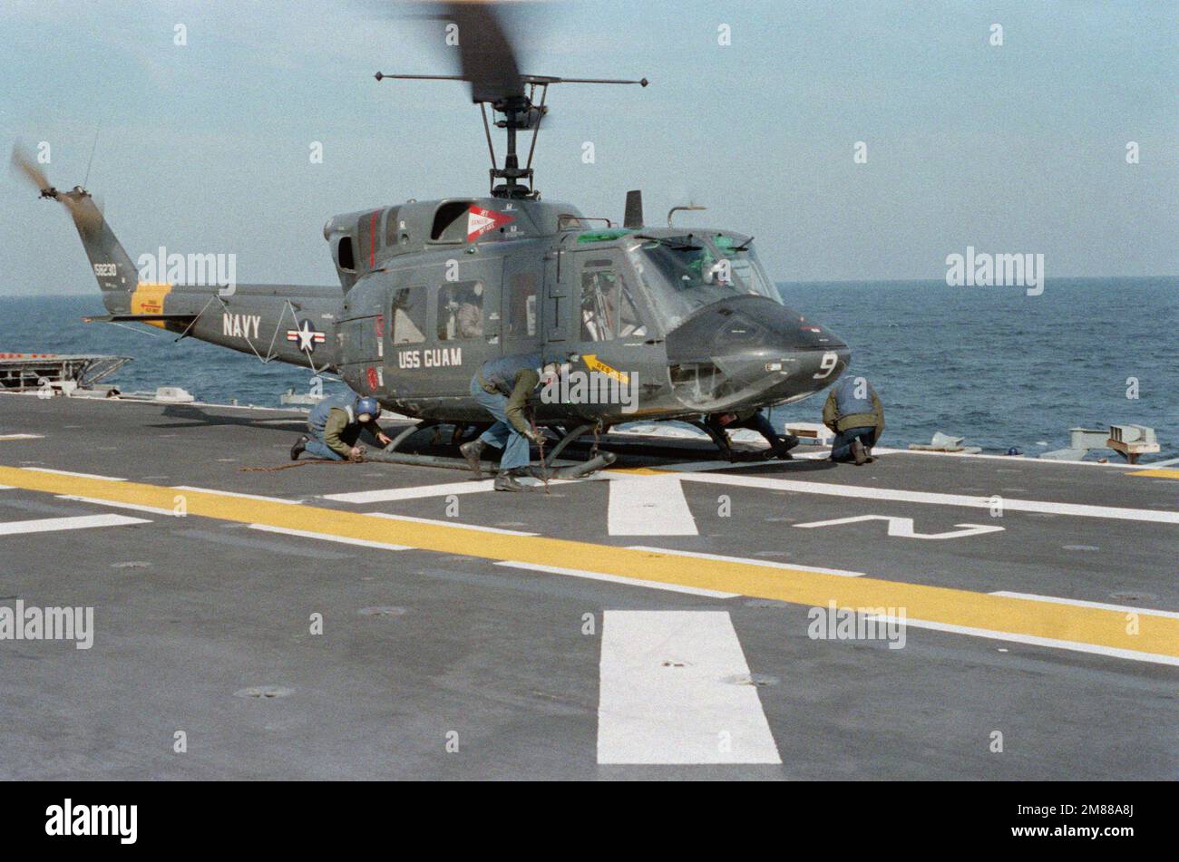 DN-SC-88-00944. Base: USS Guam (LPH 9) Country: Indian Ocean (IOC Stock ...