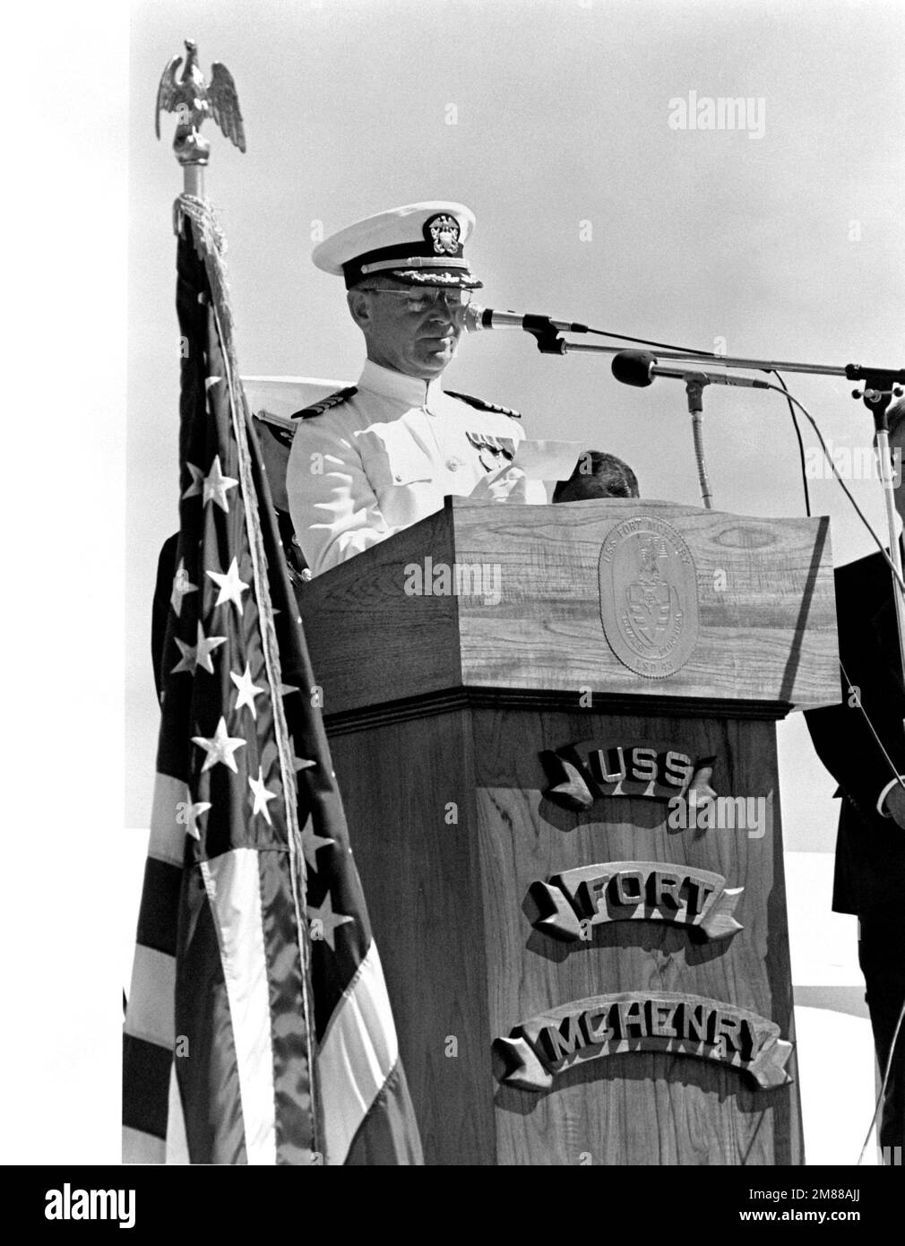Chaplain (CAPT.) Jack Graham gives the benediction at the conclusion of ...