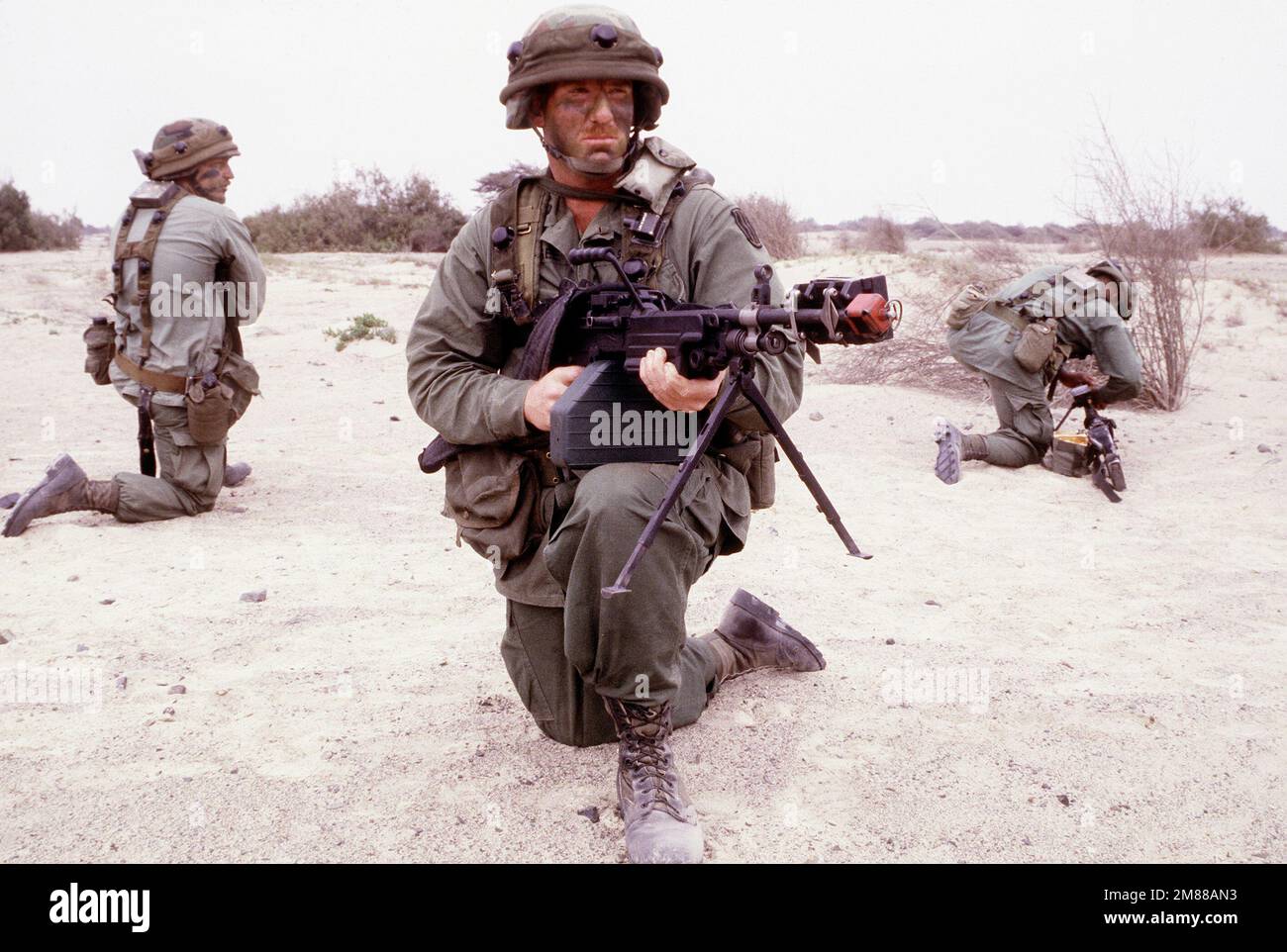 A member of the 5th Battalion, 87th Infantry Brigade, armed with an M ...