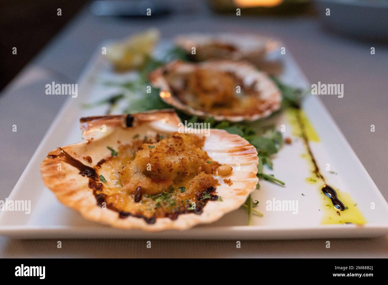 Italian restaurant food Stock Photo - Alamy