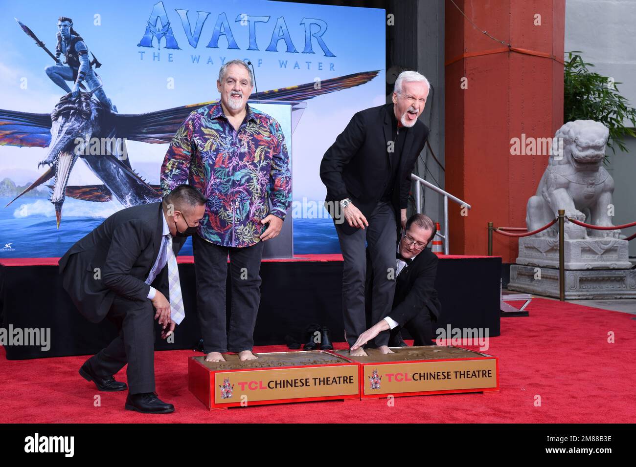 Hollywood, California, USA. 12th Jan, 2023. Jon Landau and James ...