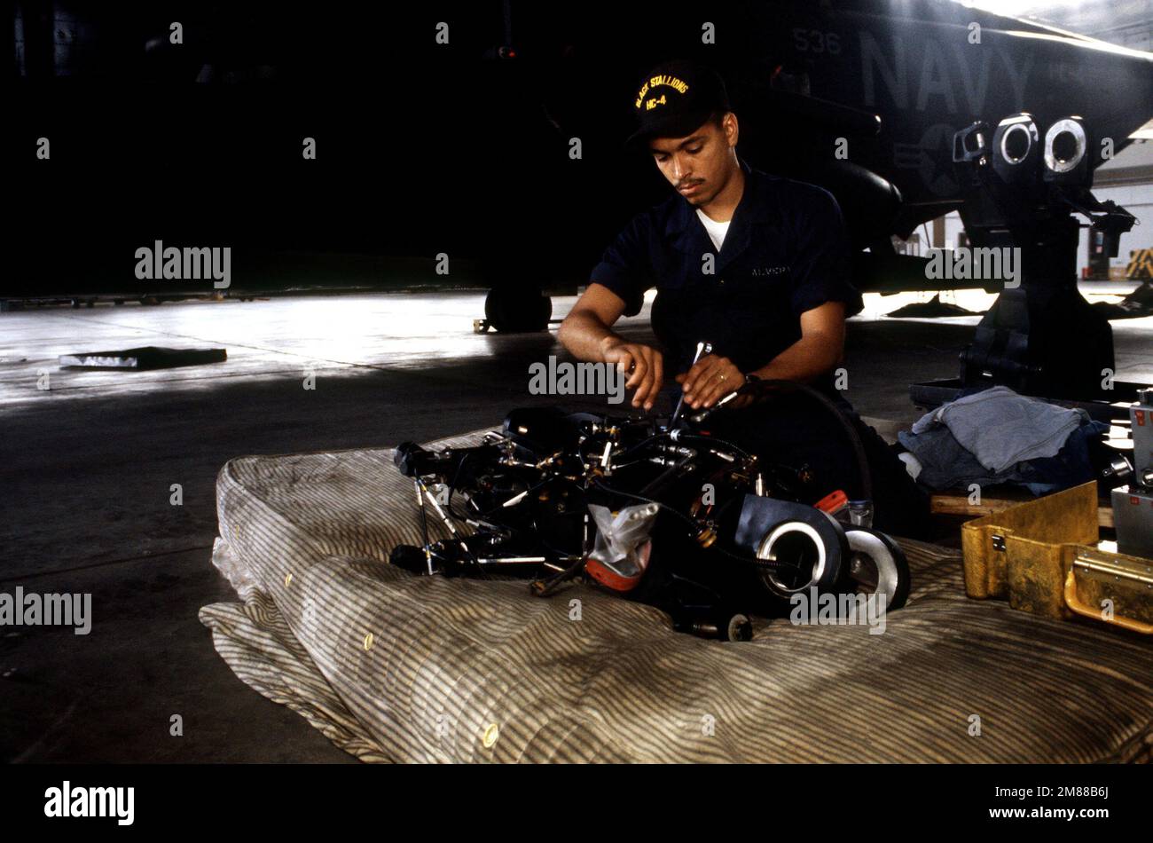 Aviation Machinist's Mate AIRMAN Angelo Alverio of Helicopter Combat ...