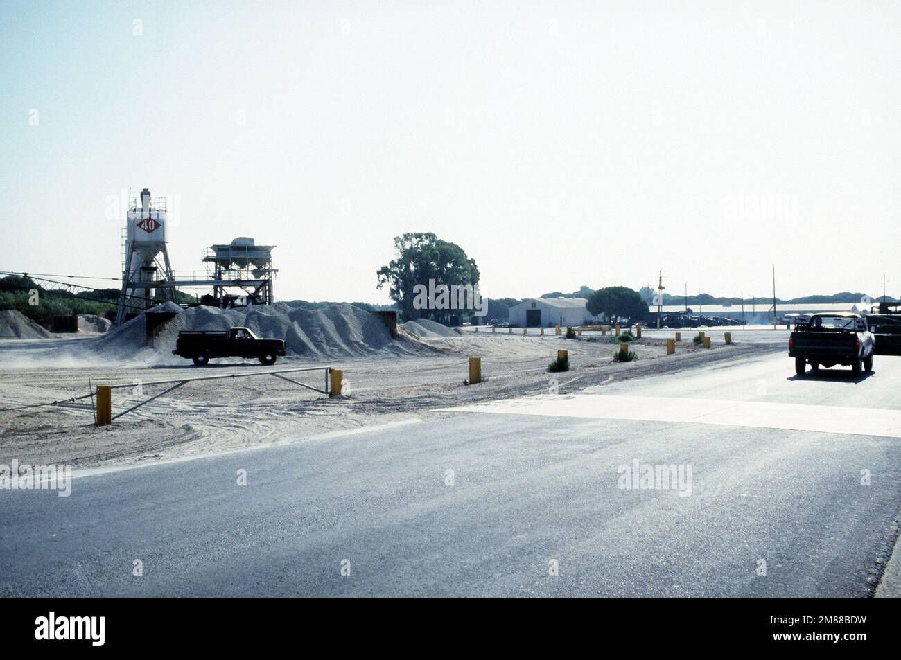 A view of the batch plant used by Naval Mobile Construction Battalion ...