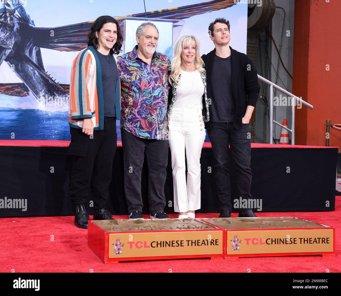 Hollywood, California, USA. 12th Jan, 2023. Jon Landau and his family ...
