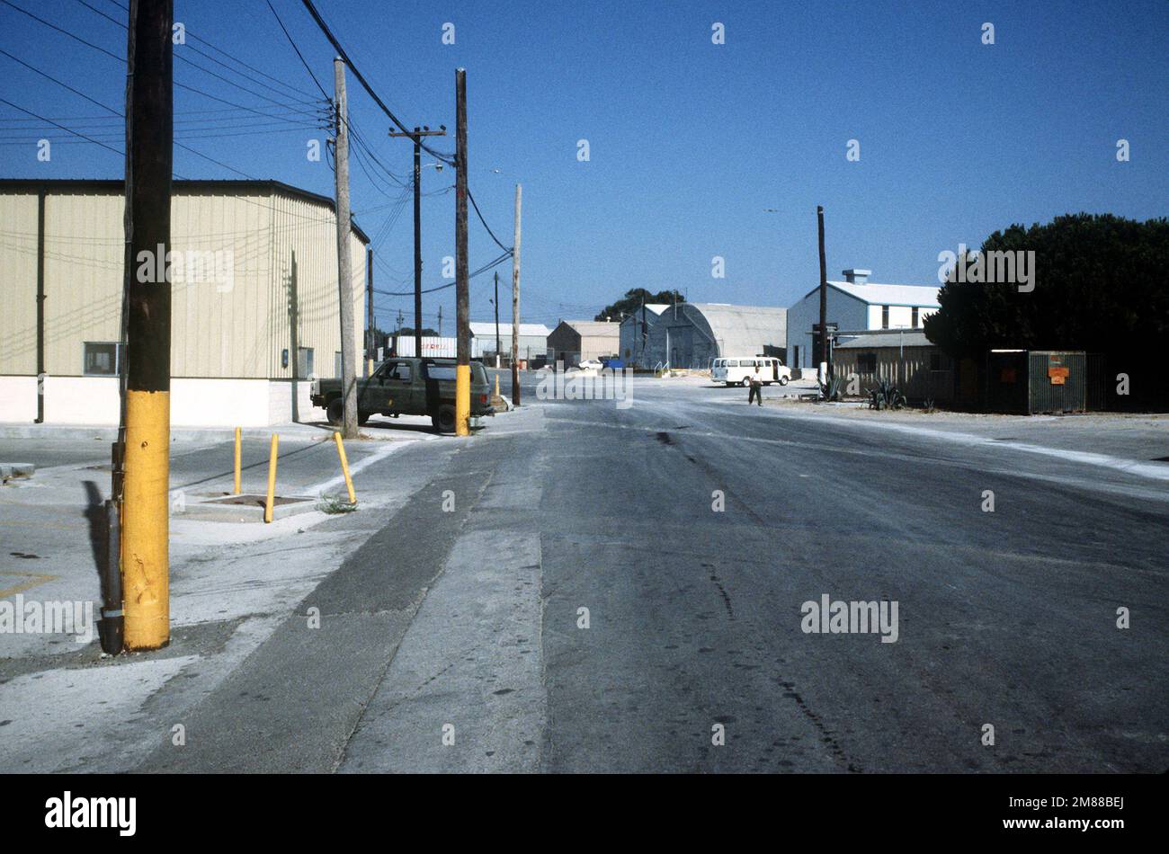 A view of the Camp Mitchell main road, facing the Company B, Naval ...