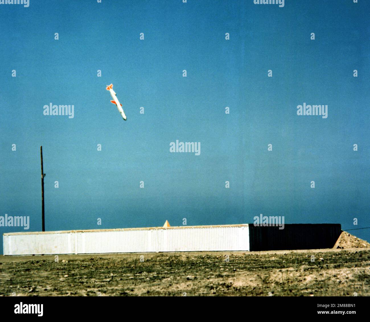 A BGM-109 Tomahawk cruise missile, armed with a live 1,000 -pound ...