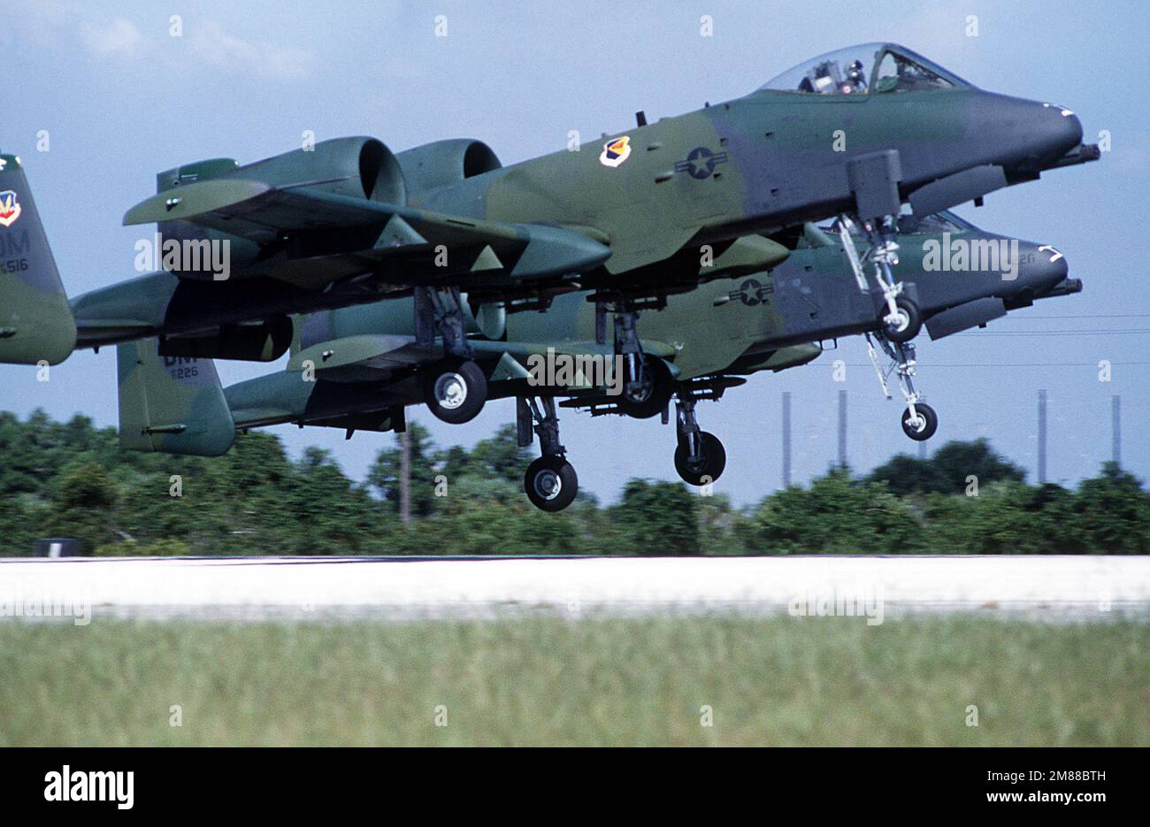 Tactical Airlift Command A-10 Thunderbolt aircraft in camouflage paint ...