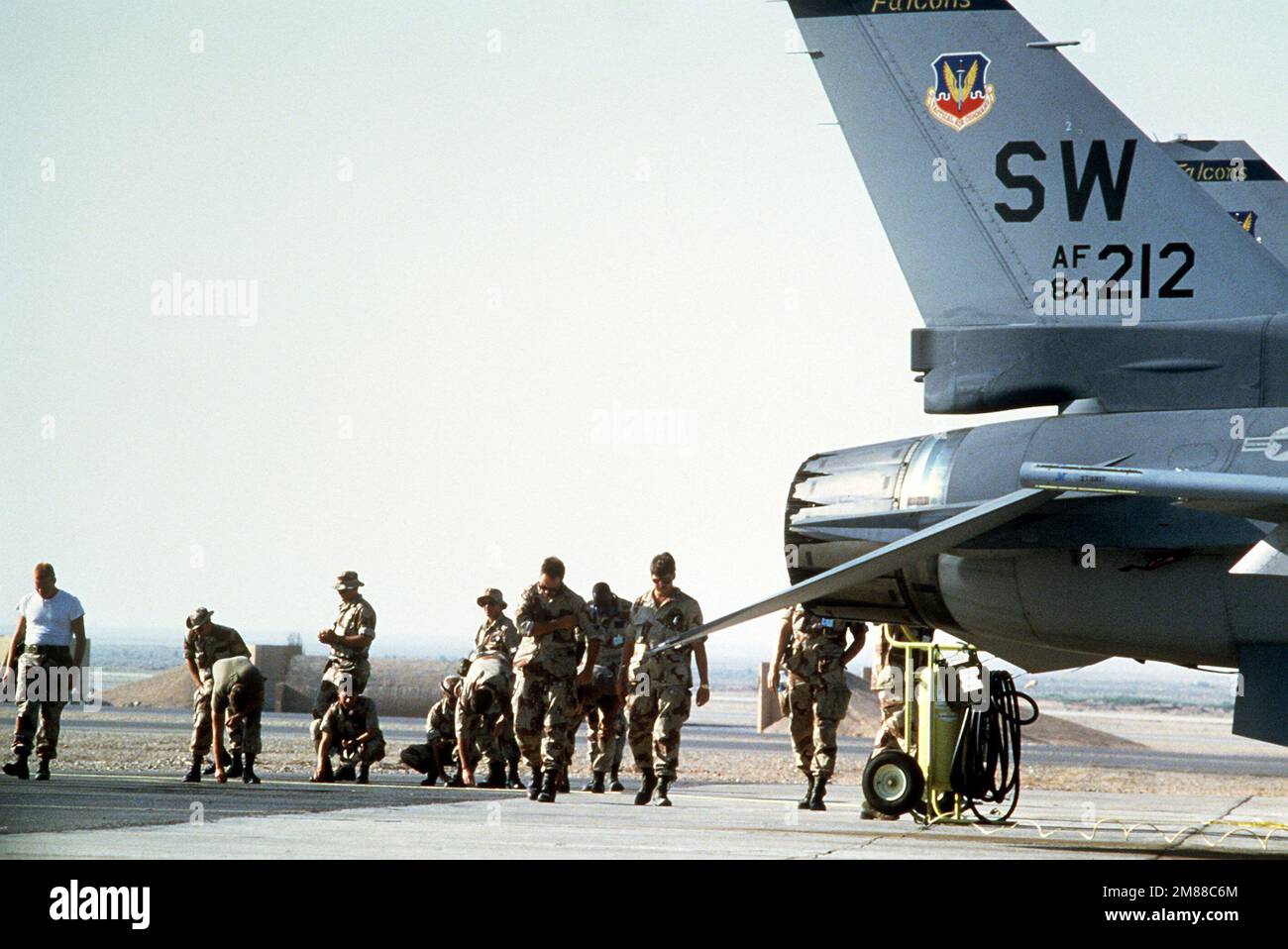 Members of the 33rd Aviation Maintenance Unit take part in a foreign ...