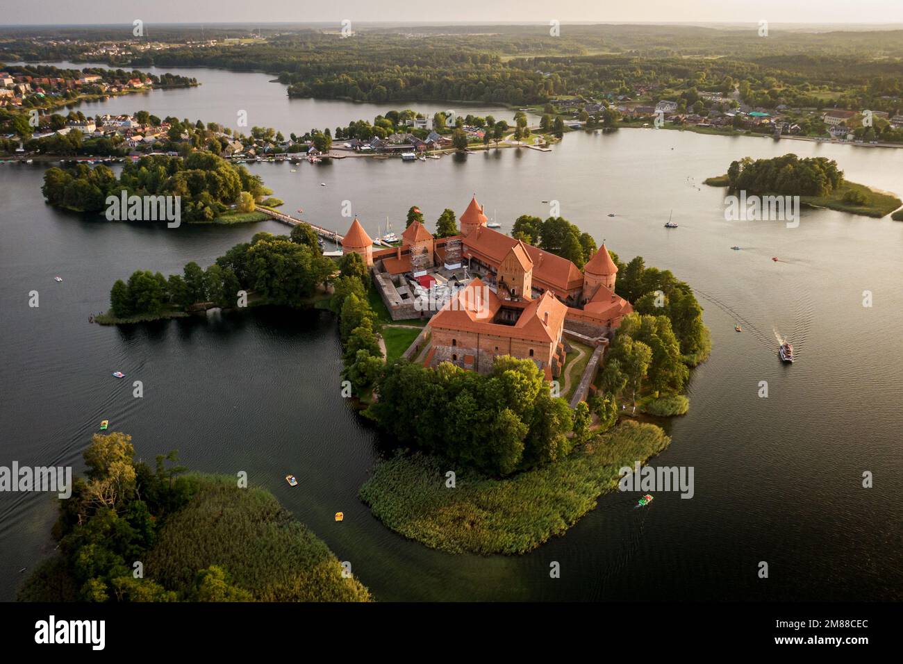 Aerial view of Trakai castle in Lithuania Stock Photo - Alamy
