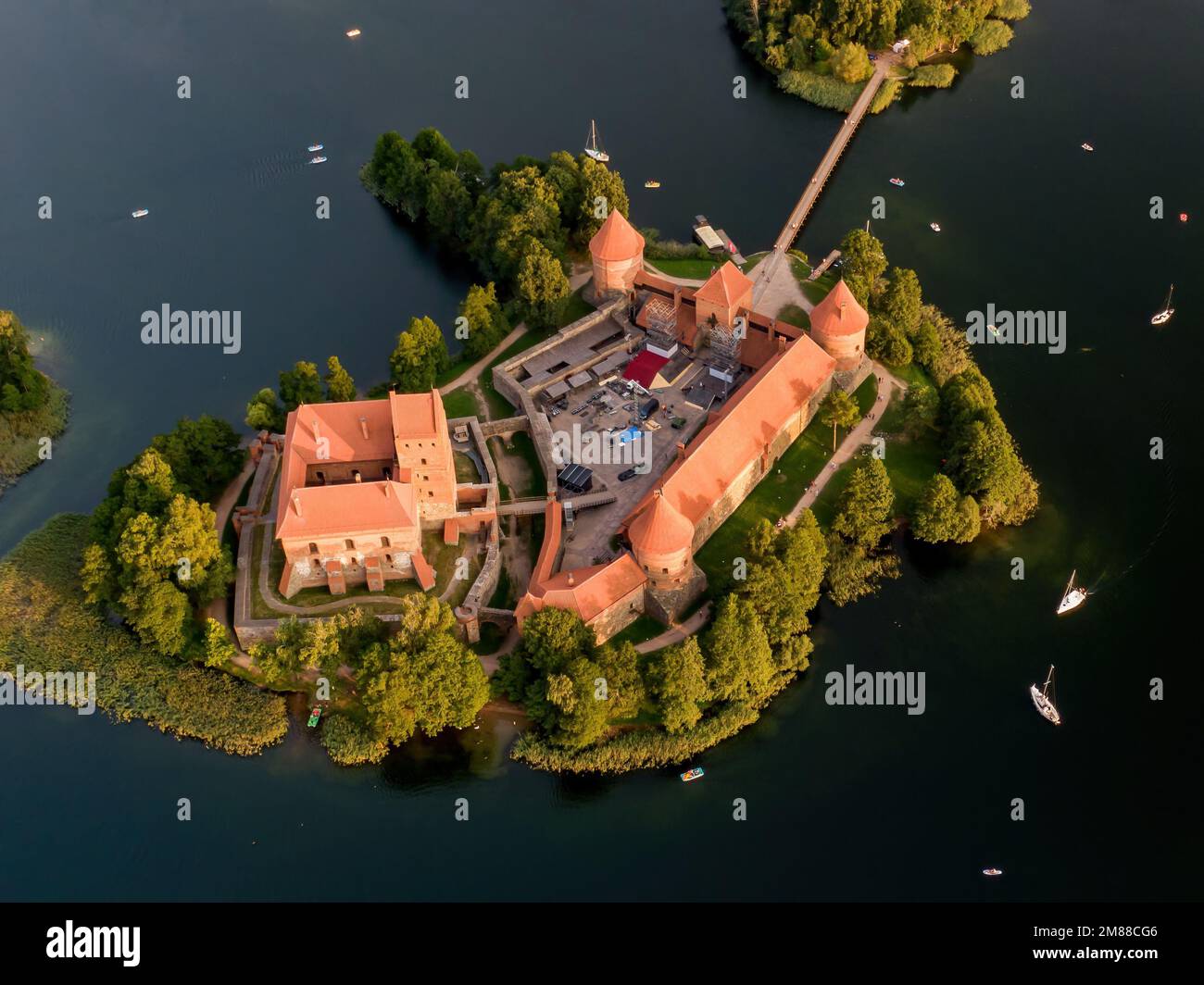 Aerial view of Trakai castle in Lithuania Stock Photo - Alamy