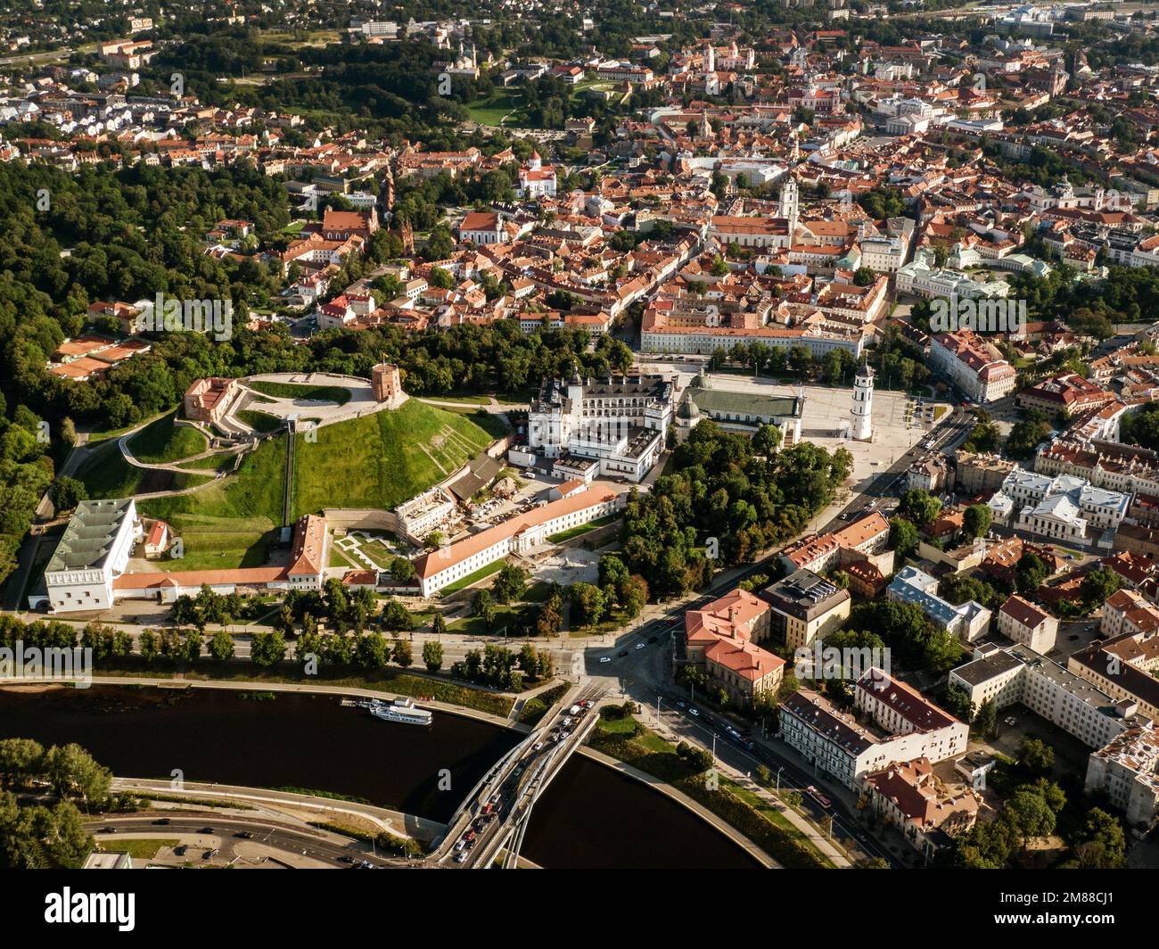 Aerial view kaunas city center hi-res stock photography and images - Alamy